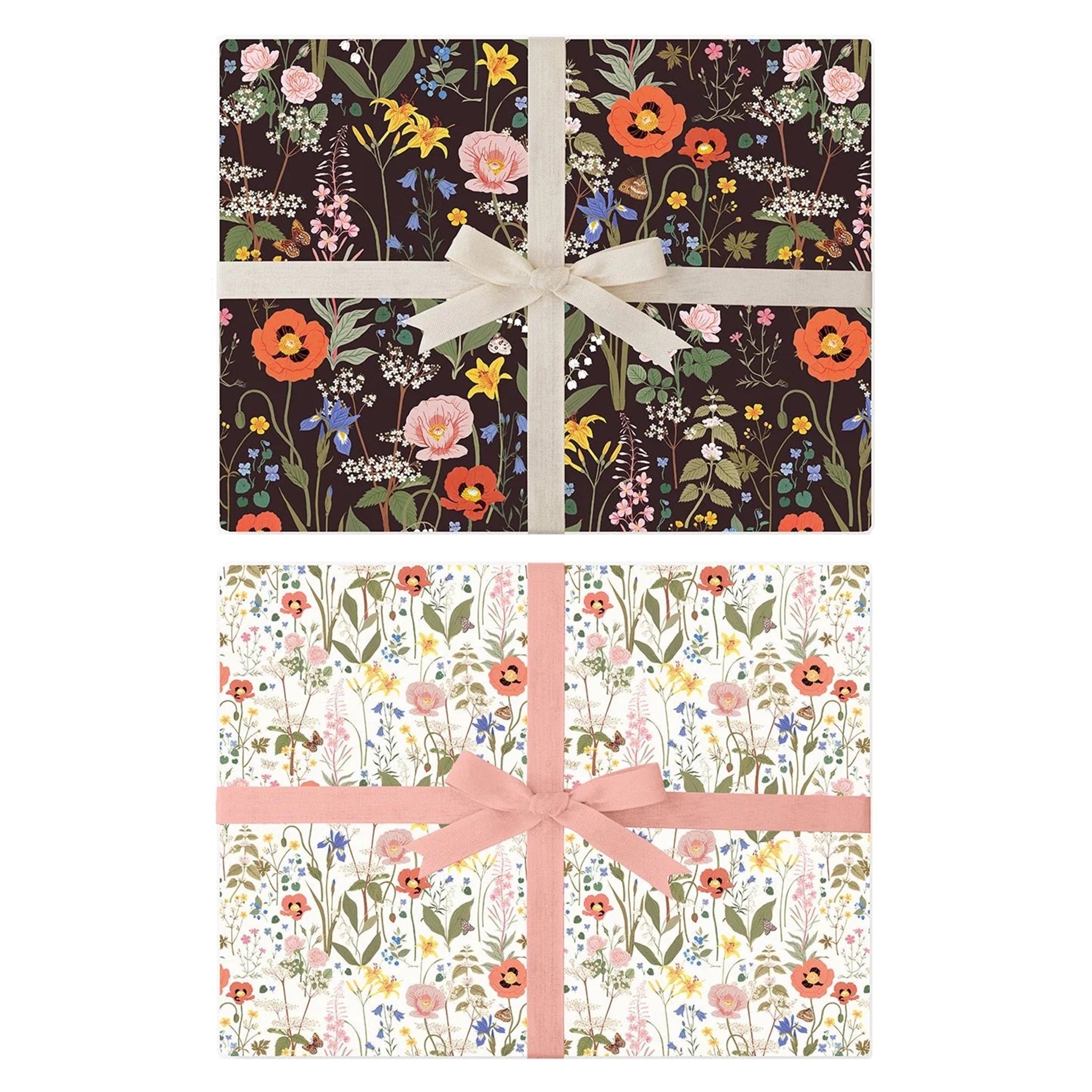 Wild Flowers Double Sided Wrapping Sheets – The Paper Company India