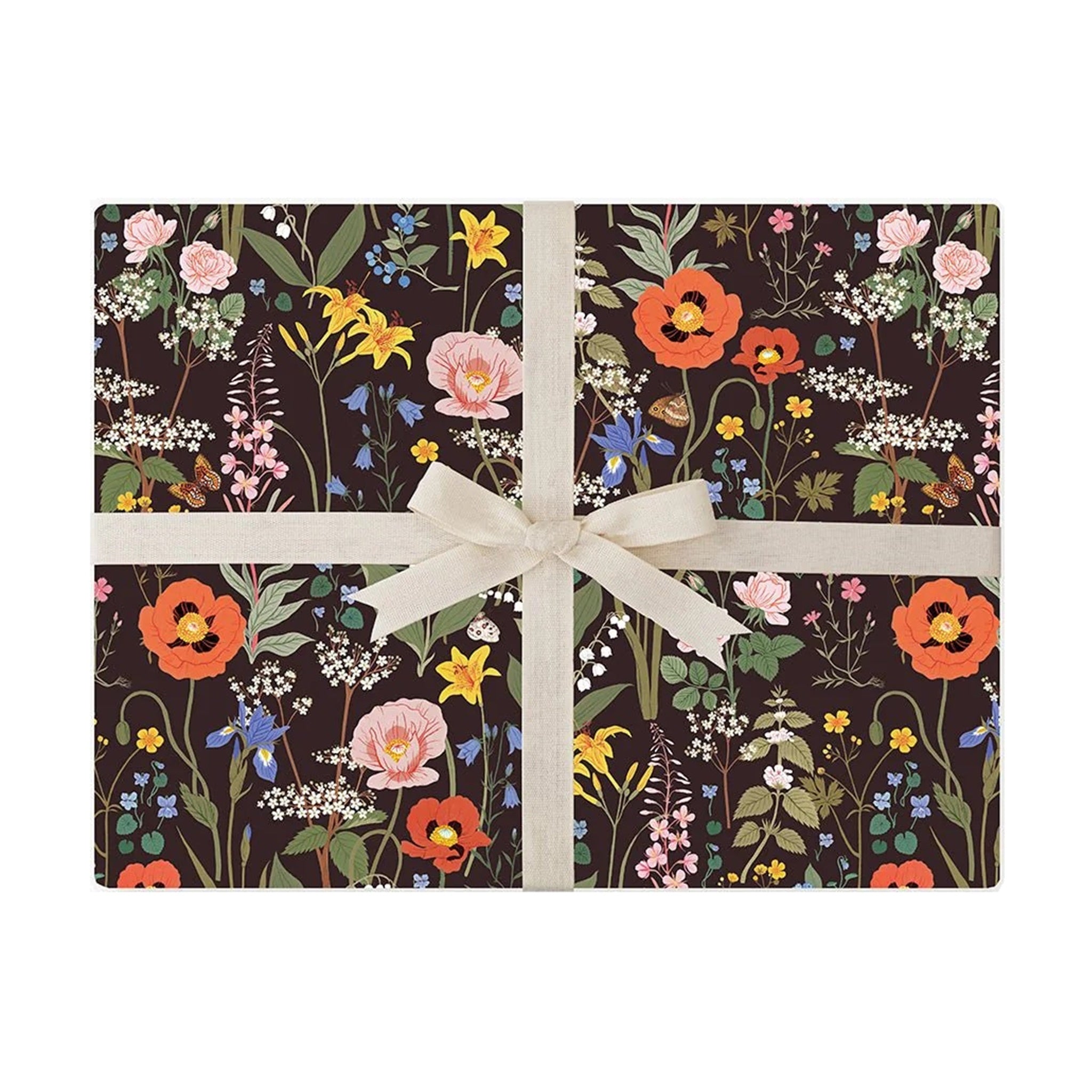 Wild Flowers Double Sided Wrapping Sheets – The Paper Company India