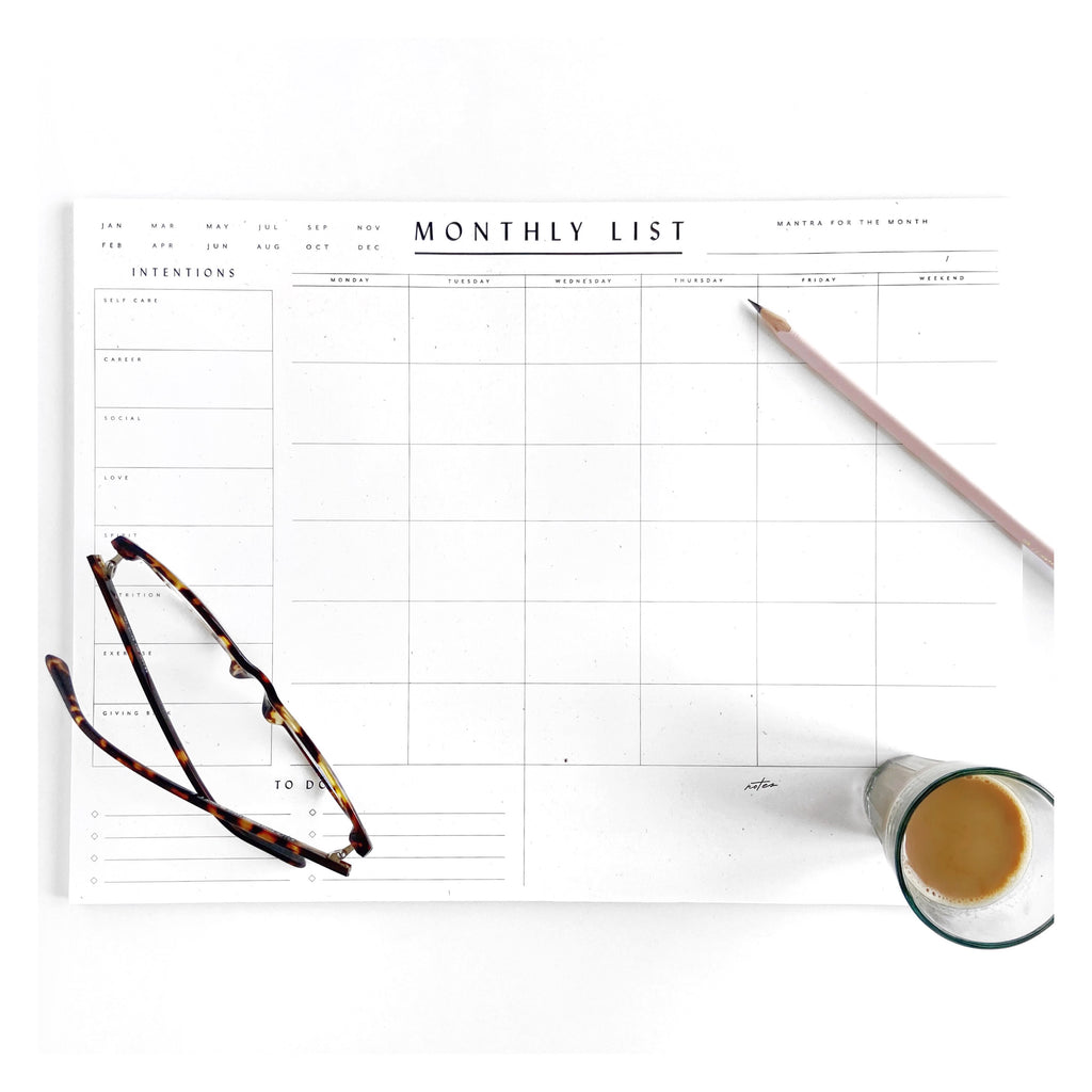 Monthly List Pad – The Paper Company India