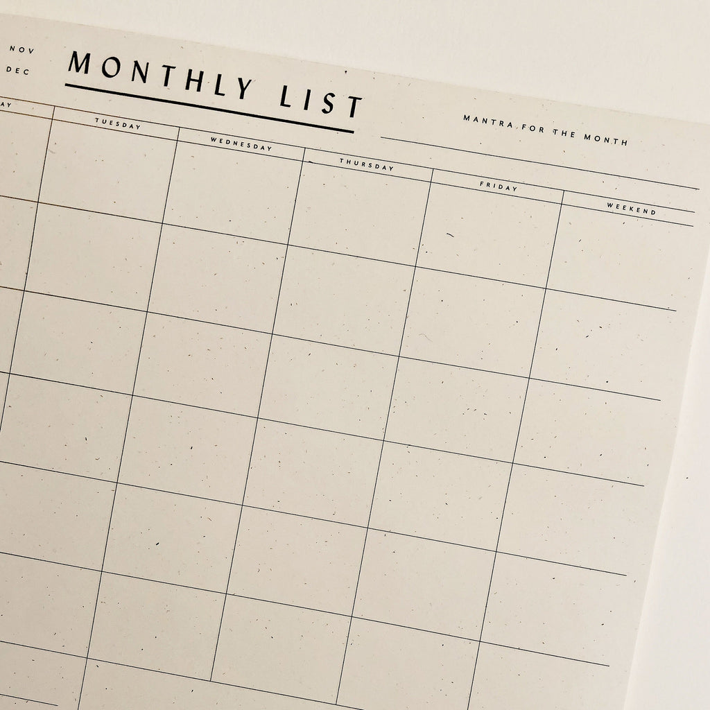 Monthly List Pad – The Paper Company India