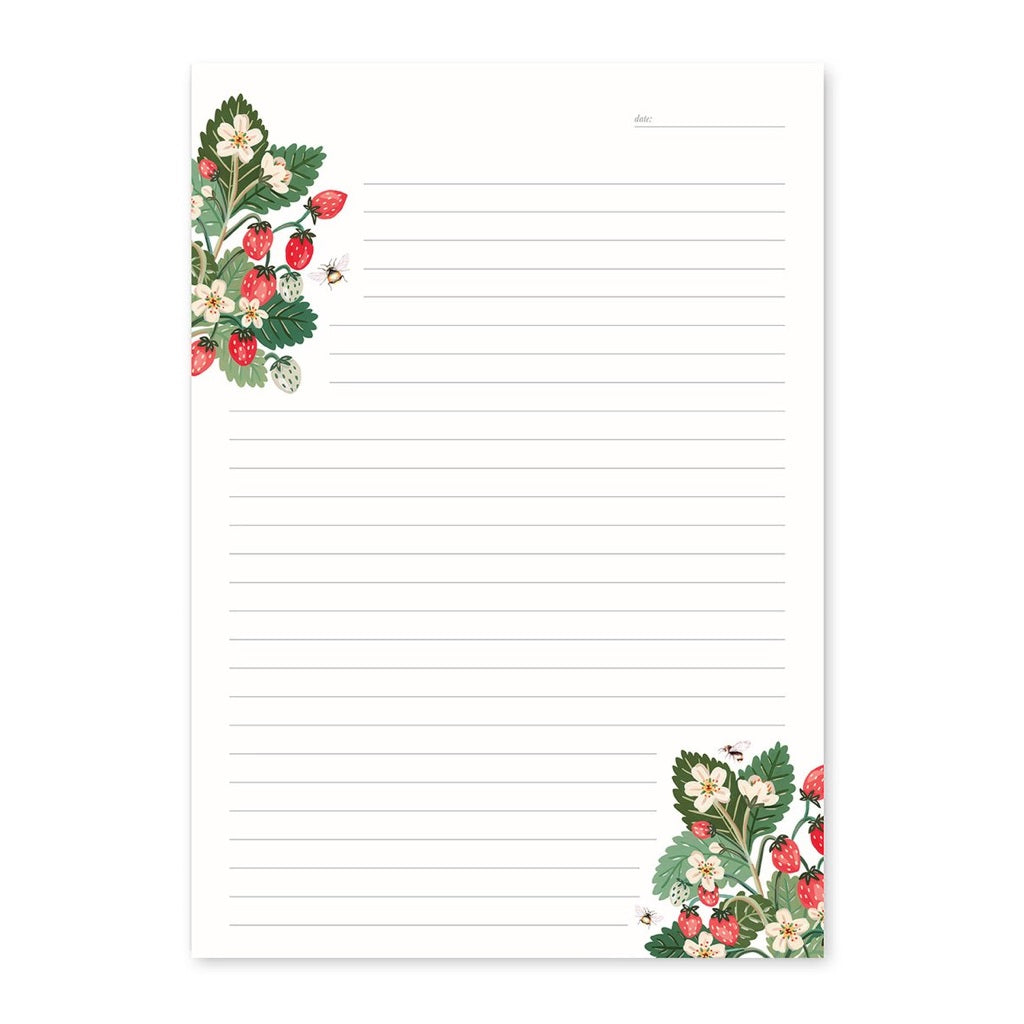 Strawberries Writing Pad – The Paper Company India