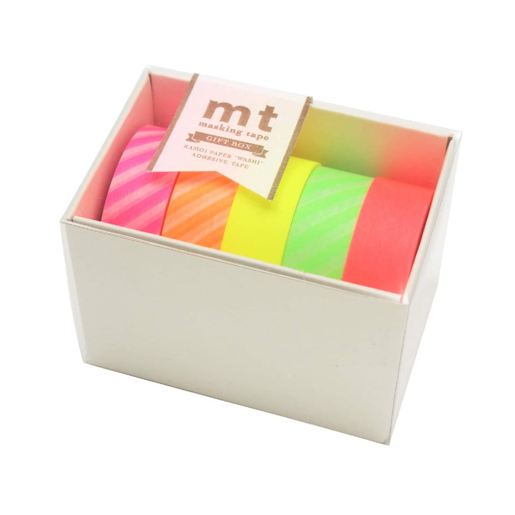 Striped Neon Washi Tape Set – The Paper Company India