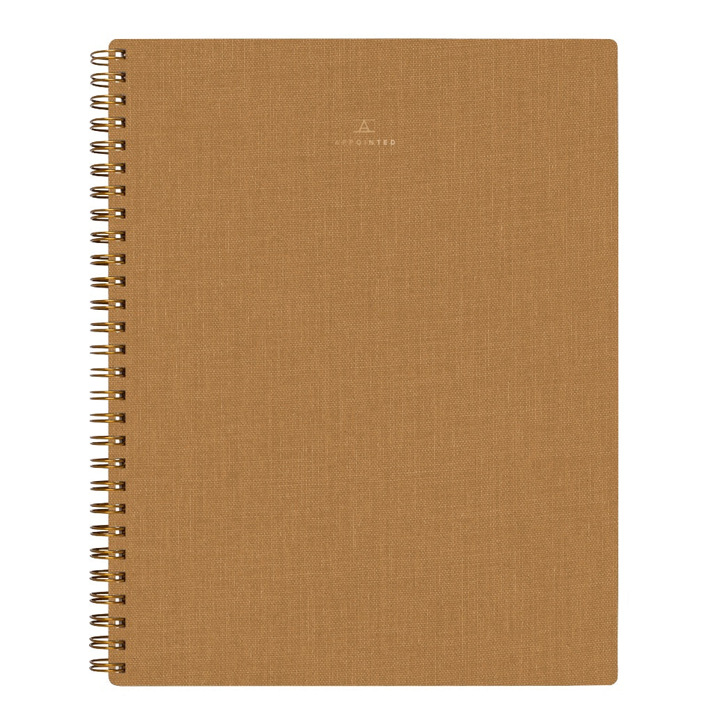 Teak Linen Grid Notebook – The Paper Company India